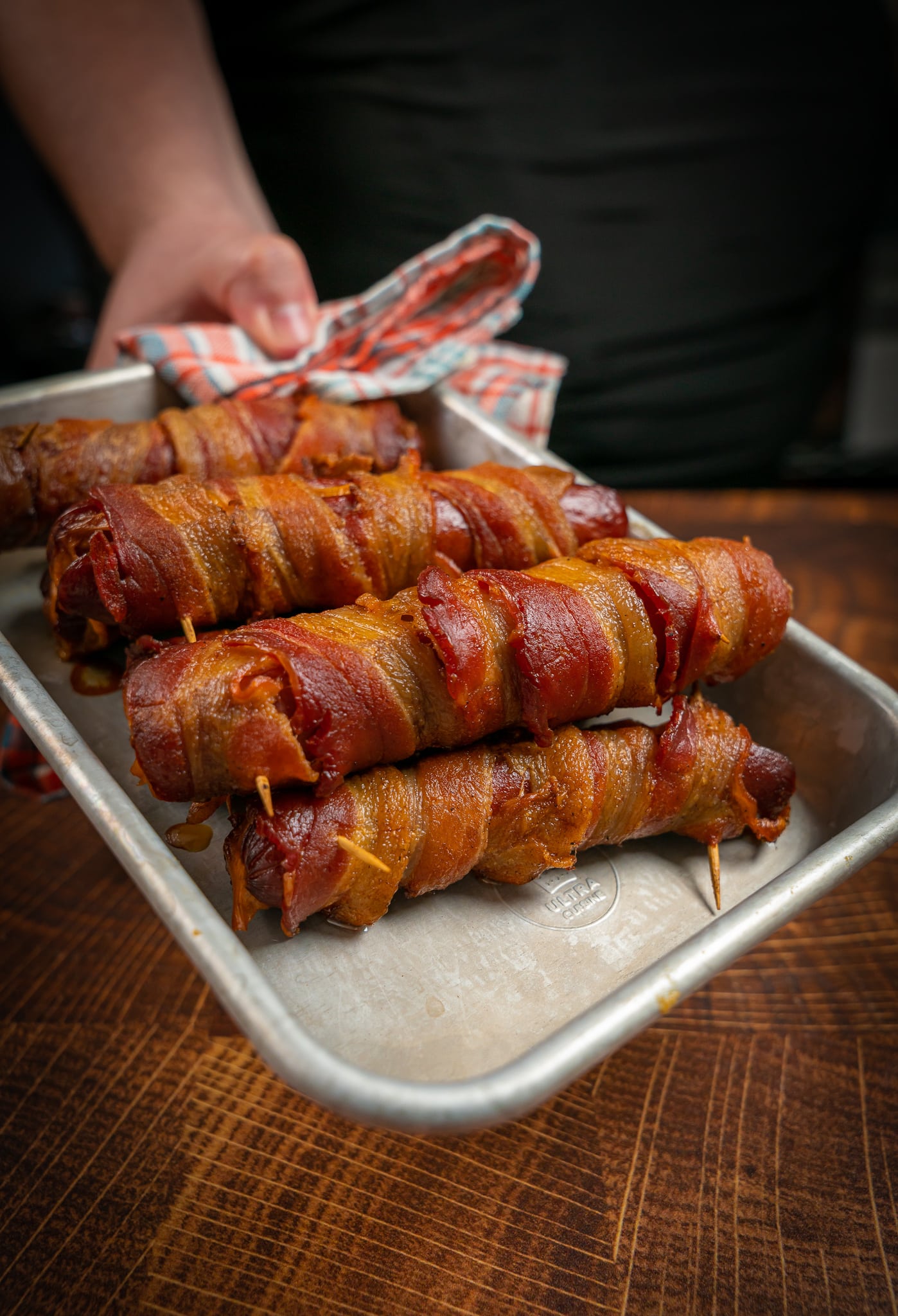 Bacon Wrapped Cheddar Stuffed Hotdogs - Grilling 24x7