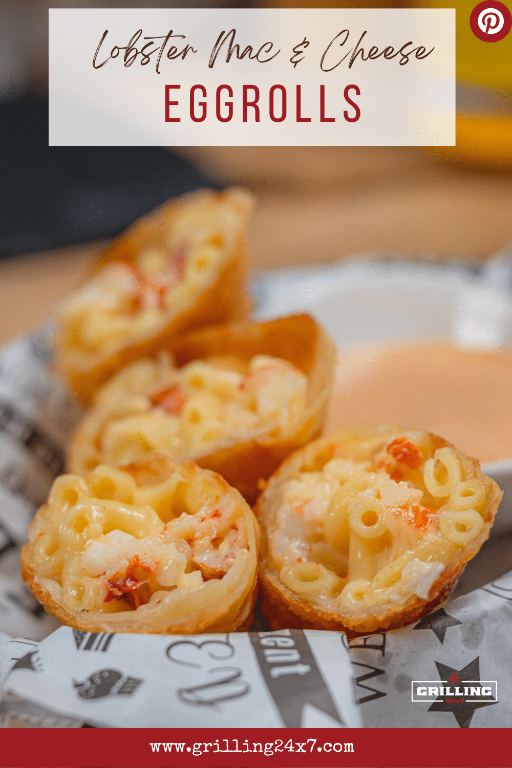Lobster Mac and Cheese Egg Rolls - Grilling 24x7